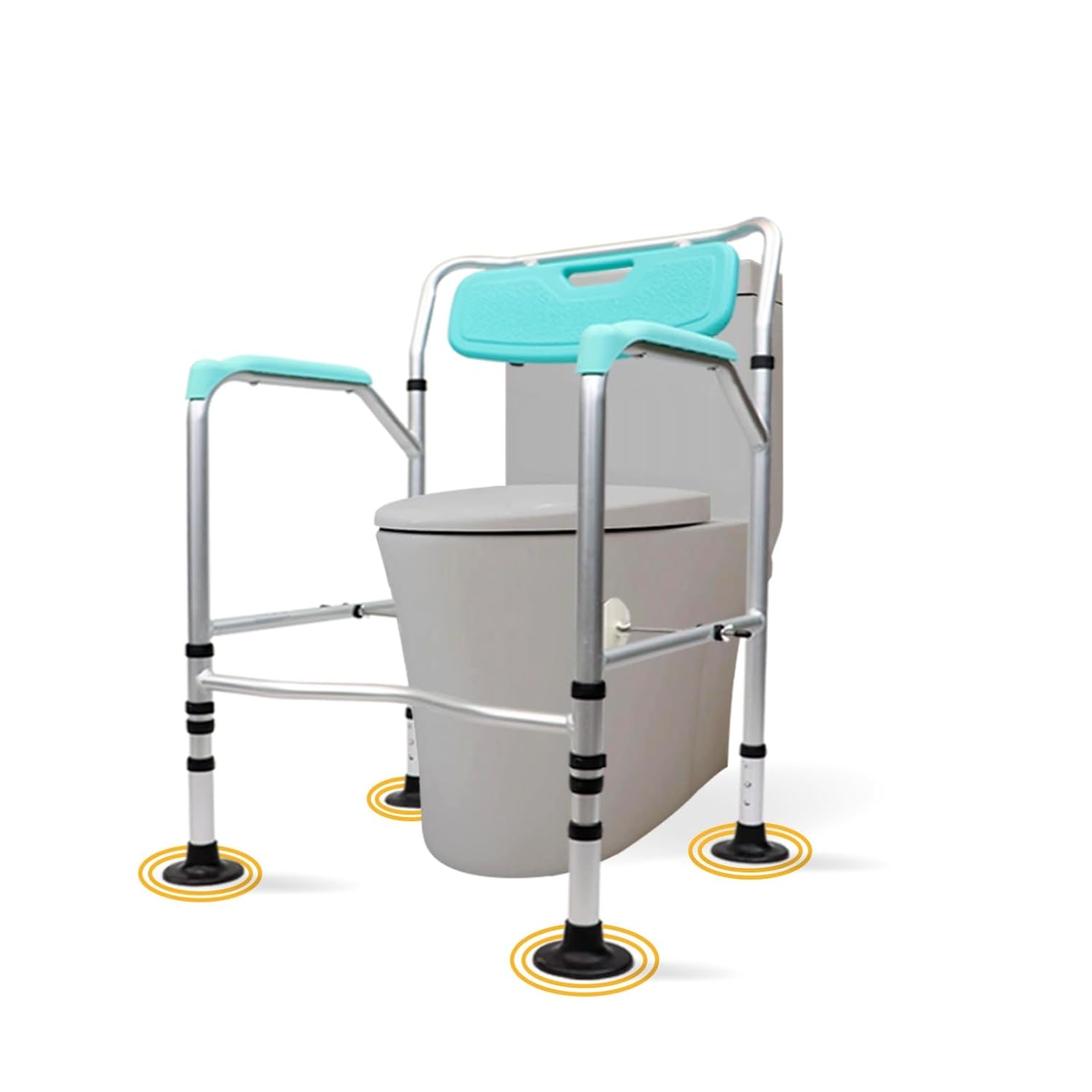 AGEasy Toilet Frame | Height & Width Adjustable | Armrests & Backrest ...