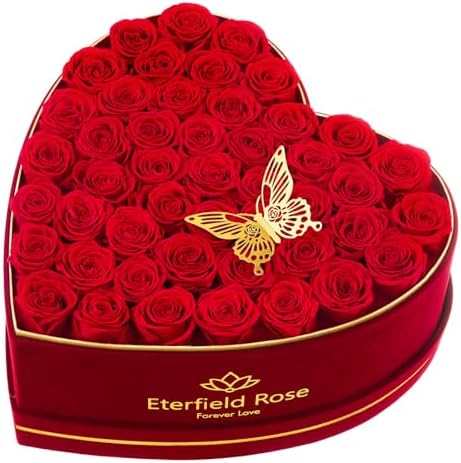 Amazon.com: Perfectione Roses Forever Real Roses in a Box, Preserved ...