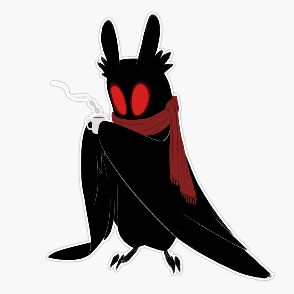 Amazon.com: Mothman And Mug Sticker Vinyl Decal Wall Laptop Window Car ...