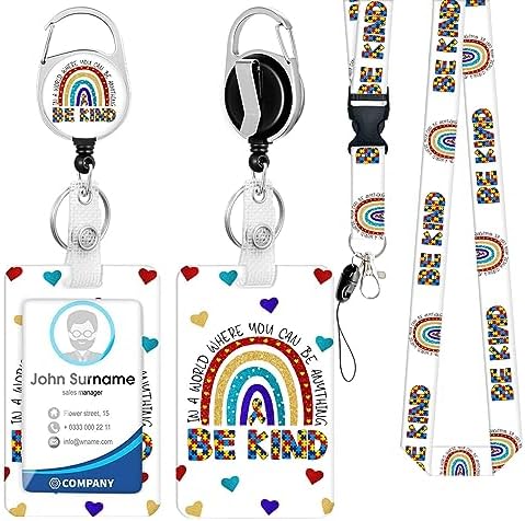 Amazon.com : Lanyards for ID Badges, Cute ID Badge Holder Badge Reels ...