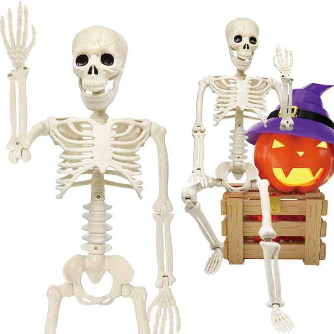 Amazon.com: CAMIRUS 36" Skeleton Halloween Decorations, 3ft Full Body ...