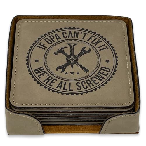 Amazon.com: 6 Pack Of Brown Drink Coasters - Stylish Drink Coasters ...