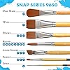 Amazon.com: Princeton 9850SET-3 Snap! Paintbrush Set, White ...