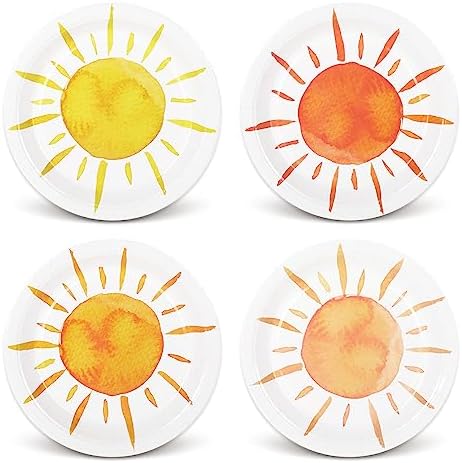 Amazon.com: Visroco 40 Pcs 9 Inch First Trip Around The Sun Plates,Boho ...