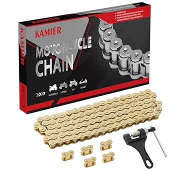 Amazon.com: KAMIER 420 Drive Chain 102 Link Gold with Chain Breaker ...