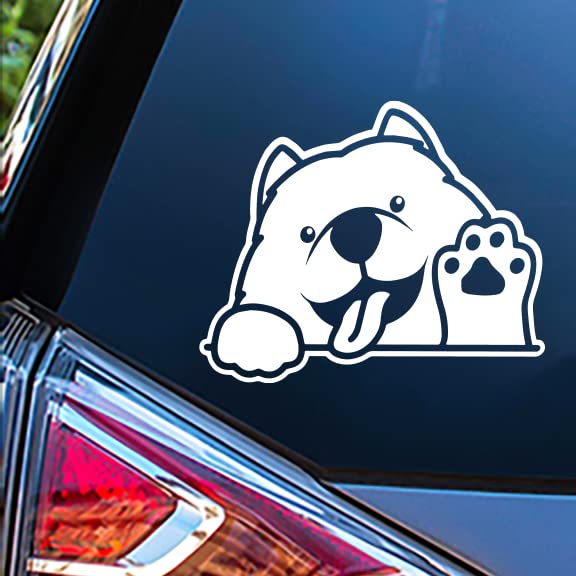 Amazon.com - Siberian Husky Dog Paws Up Cute Peeking Decal Vinyl ...