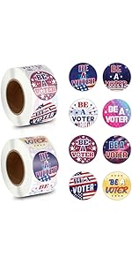 Amazon.com : Tenceur 1000 Pcs I Voted Today Stickers Round Self ...