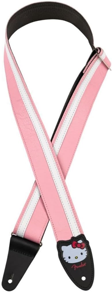 Amazon.com: Fender Hello Kitty Leather Strap, Adjustable Length from 34 ...