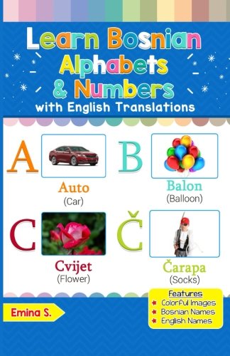 Learn Bosnian Alphabets & Numbers: Black & White Pictures & English ...