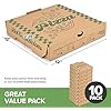 Amazon.com: Stock Your Home 10 Pack Recycled Kraft 10x10 Pizza Box with ...