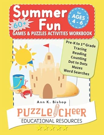 Summer Fun Activities for Ages 4 - 6: Fun Games and Puzzles Workbook ...