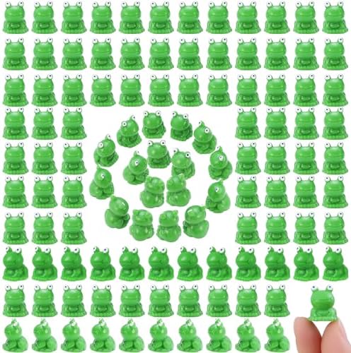 Amazon.com: DWWPOO 220 Pcs Mini Resin Frogs Green Plastic Miniature ...