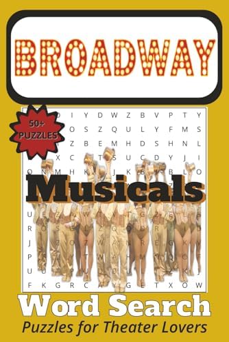 Broadway Musicals Word Search Puzzle Book: Crossword | Word Search for ...
