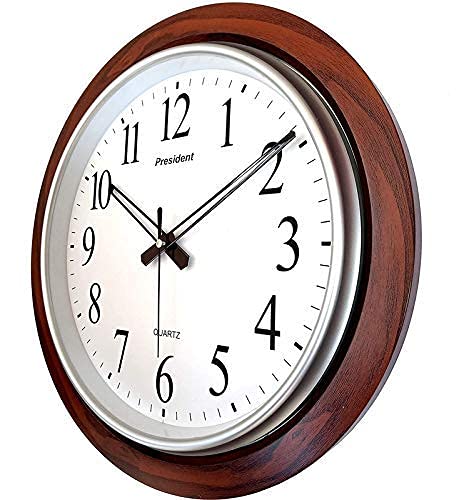 Buy President Plastic Wall Clock Simple Numerical Round Shaped Wall ...