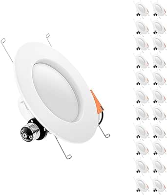 5/6 Inch LED Recessed Downlight 16 Pack, 14W (100W Equivalent), 4000K ...