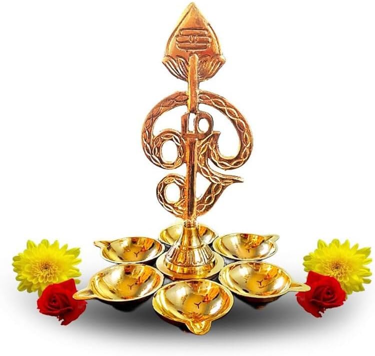 Arumugam Vel OM Vilakku Heavy Brass dismantle Model for Easy wash OM ...