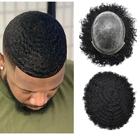 Amazon.com : Healthlif Afro Hair Unit for Black Men Brazilian Human ...