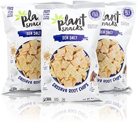 Amazon.com: Plant Snacks Sea Salt Mix Cassava Root Chips, Vegan, Big-8 ...