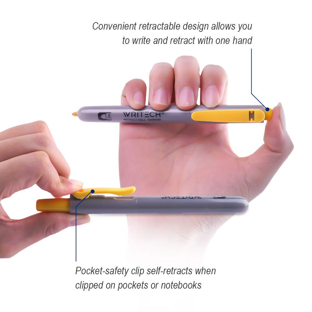 Snapklik.com : WRITECH Retractable Permanent Markers Assorted : Fine ...