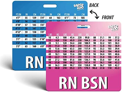 Amazon.com : Dimeho RN BSN Badge Buddy Pink Glitter Nurse Name Tag ...