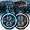Amazon.com: UNI-SHINE 7 inch Ice Blue Halo led Headlight Hi/Lo Beam ...