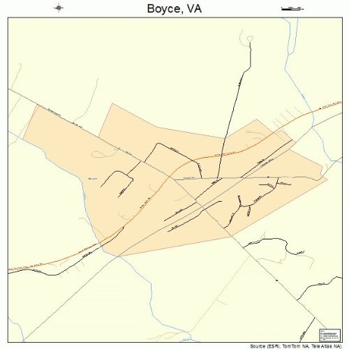 Amazon.com: Large Street & Road Map of Boyce, Virginia VA - Printed ...