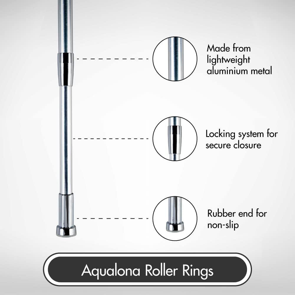 AQUALONA Stretch Shower Rail – Extendable Shower Rail with Twist and ...