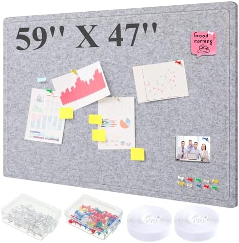 Amazon.com : Briwooody Large Bulletin Board Felt Cork Boards for Wall ...