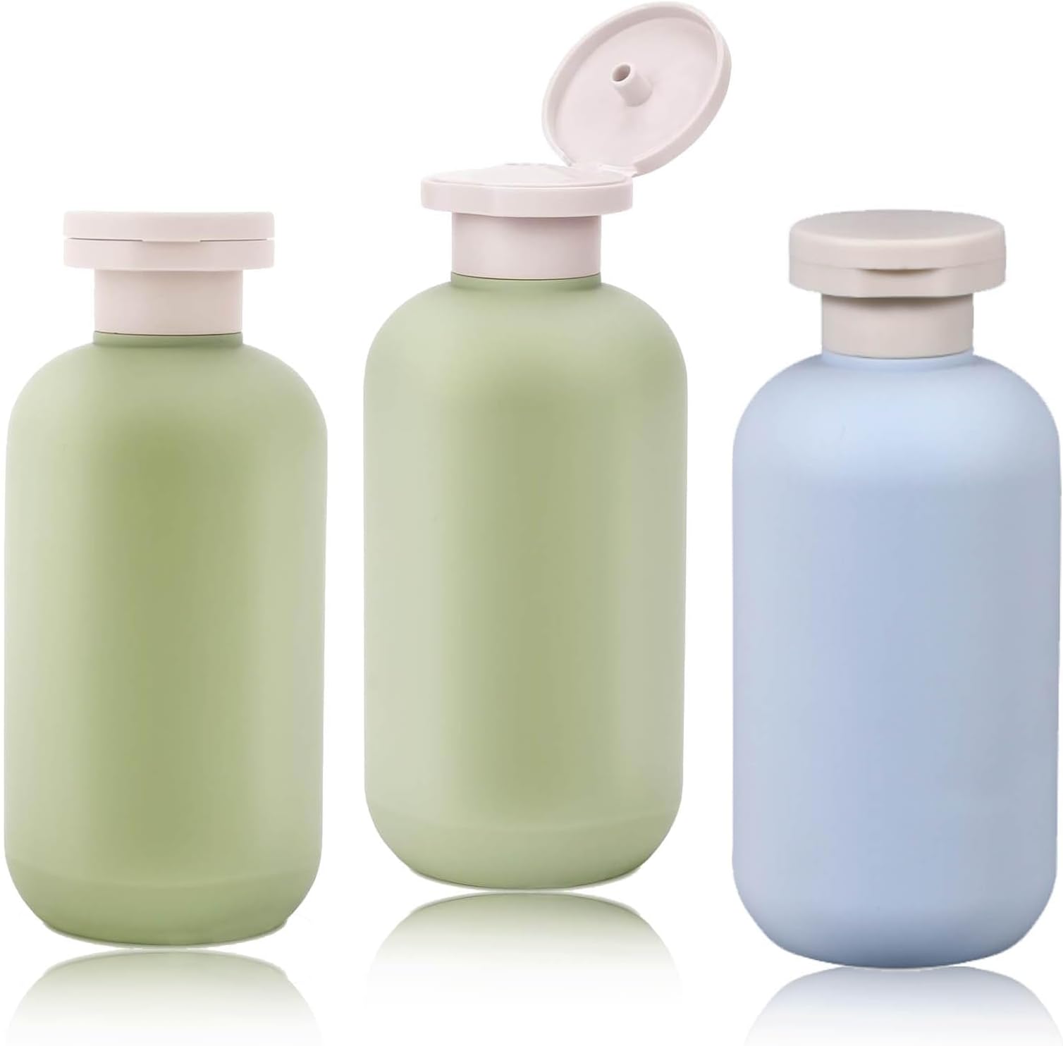 3 PCS Flip Cap Shampoo Bottles Empty Refillable Travel Bottles for ...