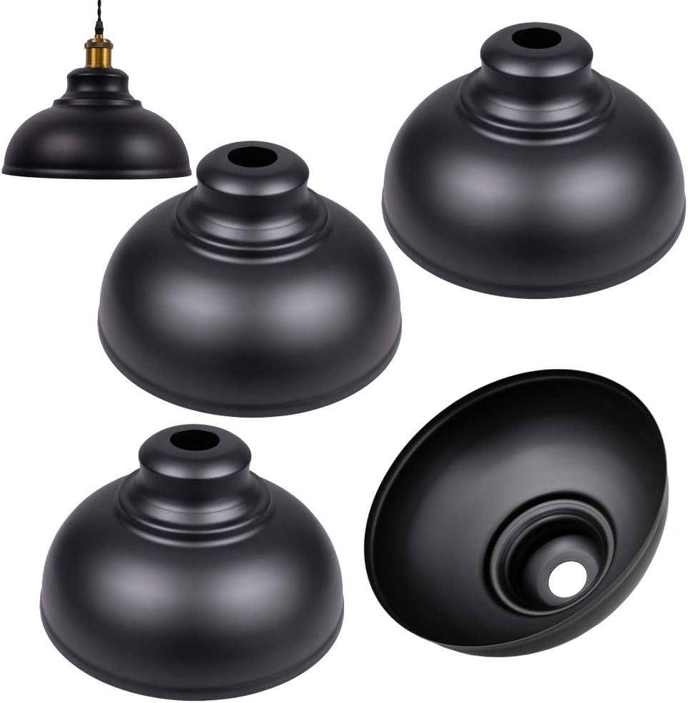 STGLIGHTING 4-Pack 11.6" Industrial Vintage Metal Bulb Guard Iron Black ...
