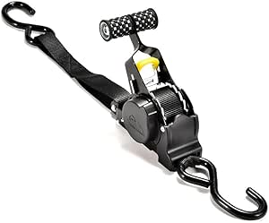 Amazon.com: Retractable Ratchet Straps, 2 Pack (1 inch x 10 feet ...