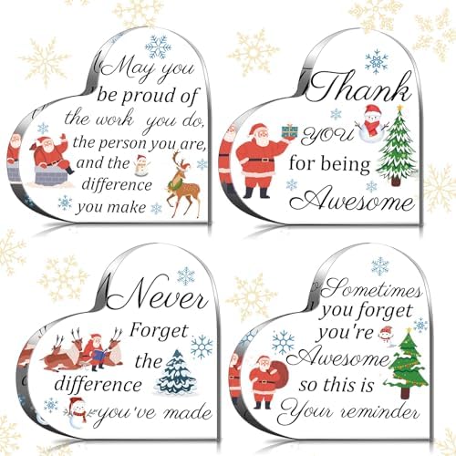 Amazon.com: 4 Pcs Christmas Employee Appreciation Gift Thank You Gifts ...