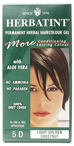 Herbatint 5D Permanent Herbal Light Golden Chestnut Haircolor Gel Kit ...