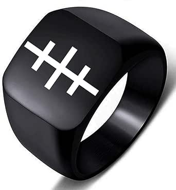 Amazon.com: Cross Black of Salem Symbol Men Women Stainless Steel ...