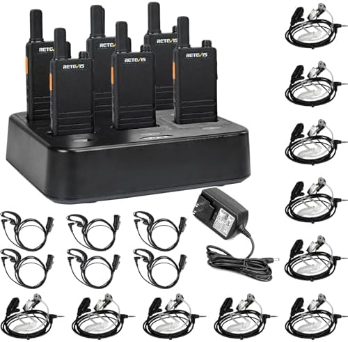 Amazon.com: Retevis RT22P,New Version of RT22(6 Pack) with Earhook ...