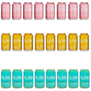 Amazon.com : Bubly Coconut/Pineapple Mango Grapefruit Sparkling Water 12 fl oz 24 Pk by ...