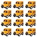Amazon.com: 12 Pack Chubby School Bus Model Toys - 4" Classic Plastic ...