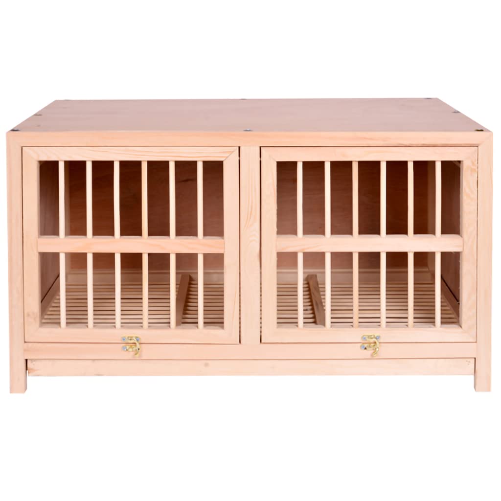 Amazon.com : Bird Cage Large Size Solid Wood Pigeon Pairing Cage ...