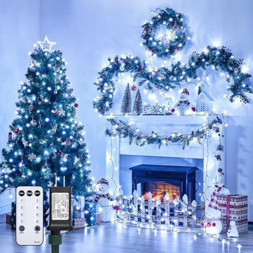 Minetom 328 Ft 1000 LED Christmas Tree Lights Outdoor Indoor String ...