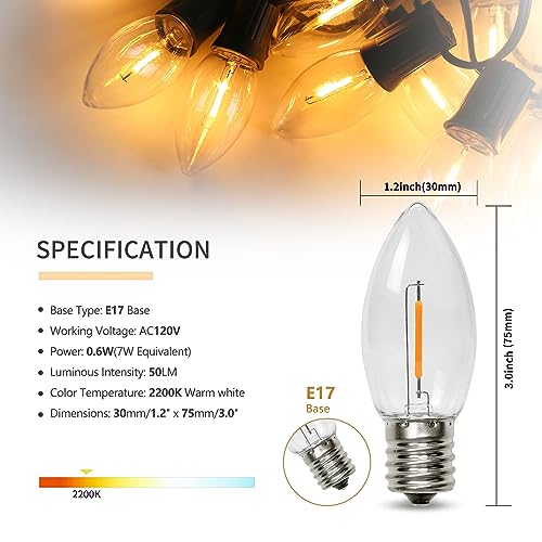 Snapklik.com : 50PACK C9 LED Christmas Light Bulb C9 LED Replacement ...