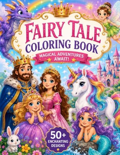 Fairy Tale Coloring Book: Enchanting Fantasy Scenes for Adults & All ...