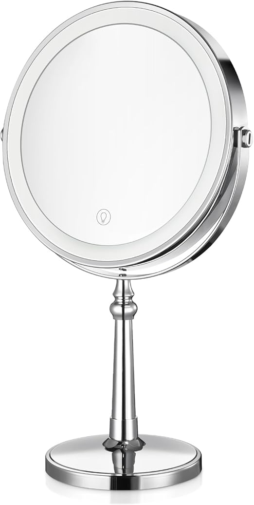 Amazon.com - AMZNEVO Lighted Makeup Mirror, 9" Rechargeable Vanity ...