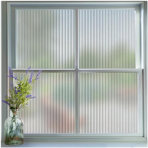 Amazon.com: Window Privacy Film,Reeded Glass Window Film,Non ...