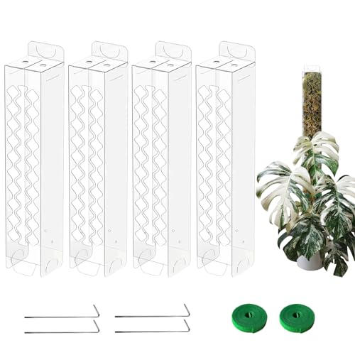Sirozi 4pcs 14Inch Moss Pole Upgrade Plastic Moss Box for Plants ...