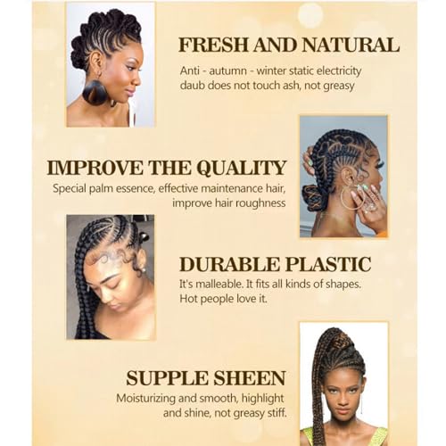 Joyeee Braiding Gel, Edge Control Gel for Curly Hair, Styling Gel Curl ...