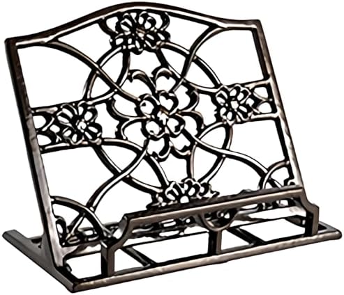 Amazon.com: Cast Iron Cookbook Stand, Adjustable Decorative Metal ...