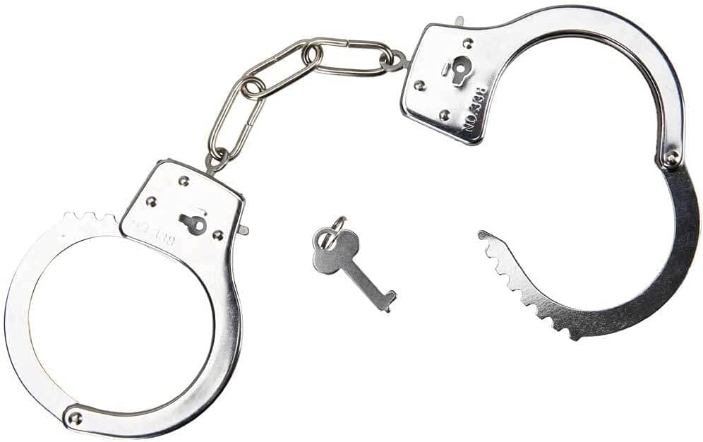MantraRaj Metal Handcuffs die cast Lock and key Safety release Tuff ...