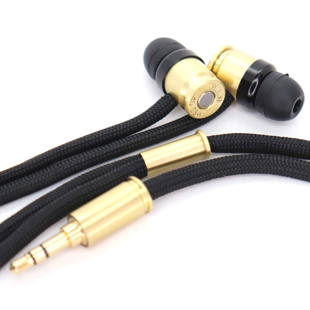 Double Tap R1 Pitch Black Bullet Wired Headphones 10mm Dynamic ...