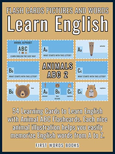 Amazon | Animals ABC 2 - Flash Cards Pictures and Words Learn English ...