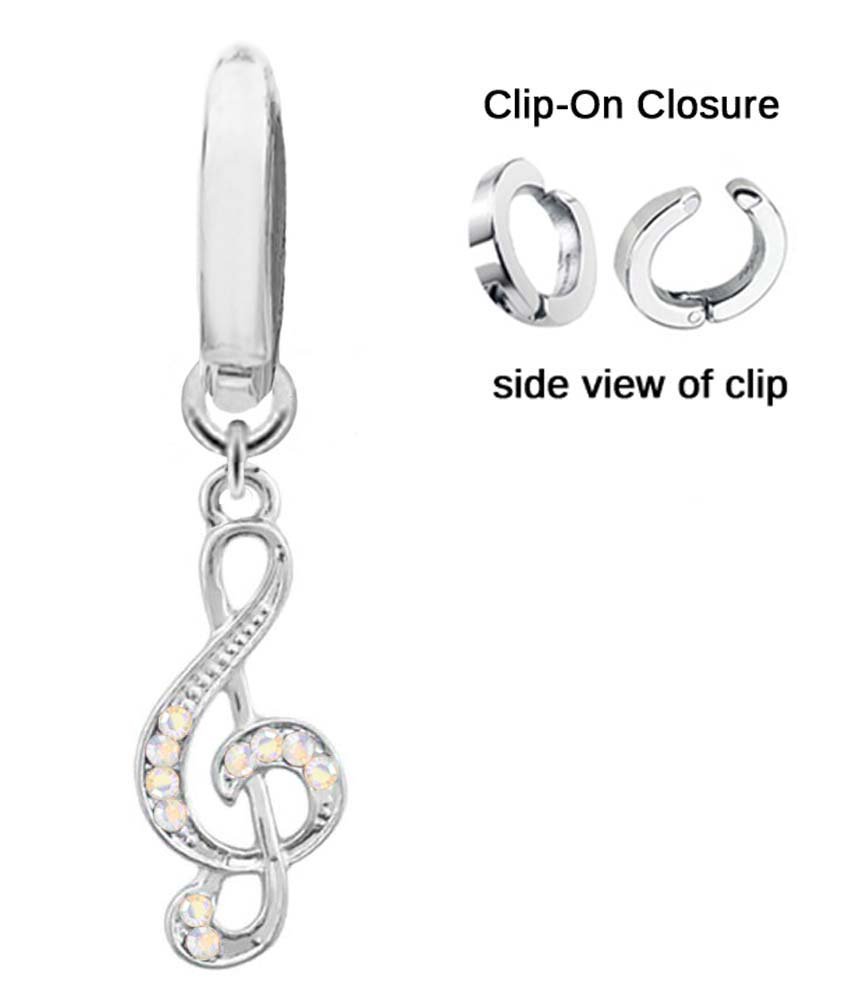 Buy playful piercings Fake Belly Navel Non Clip on Sparkling Ab Aurora ...